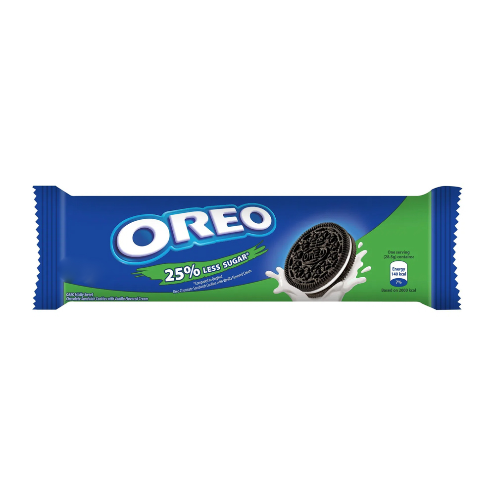 Oreo 25% Less Sugar Compared to Original Oreo Chocolate Sandwich Cookies with Vanilla Flavored ...