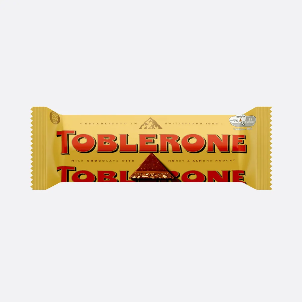 Toblerone Milk Chocolate With Honey & Almond Nougat Bar 35g